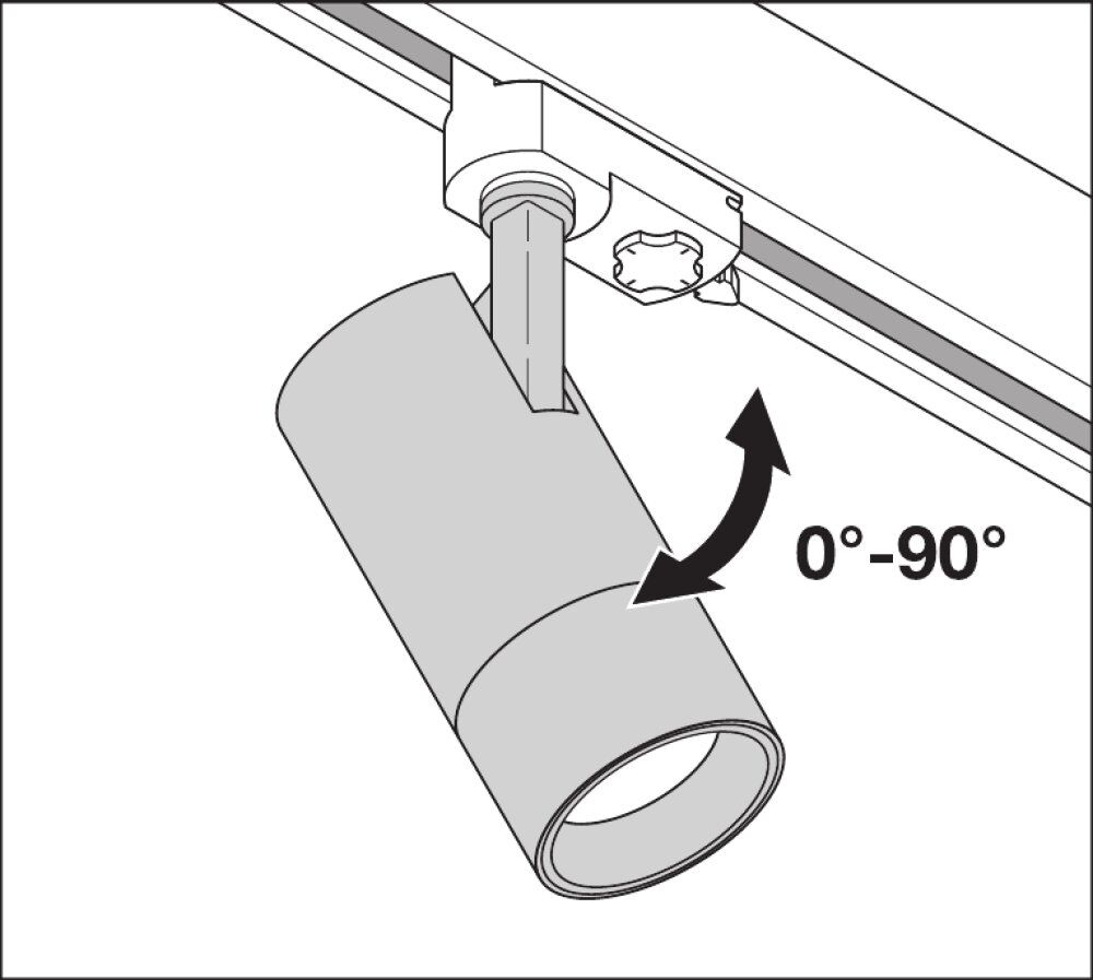 LEDVANCE LED Stromschienen-Strahler Tracklight Spot Zoom D85 25W/3000K ...