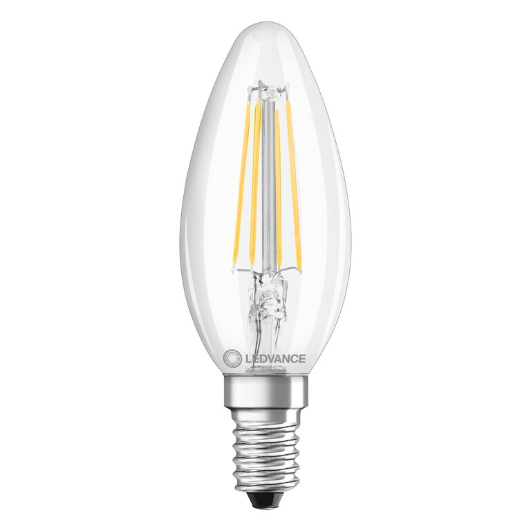 Osram / Ledvance LED Filament Kerze B klar 300° Superior 3,4-40W/927 warmweiß 470lm E14 220-240V ...